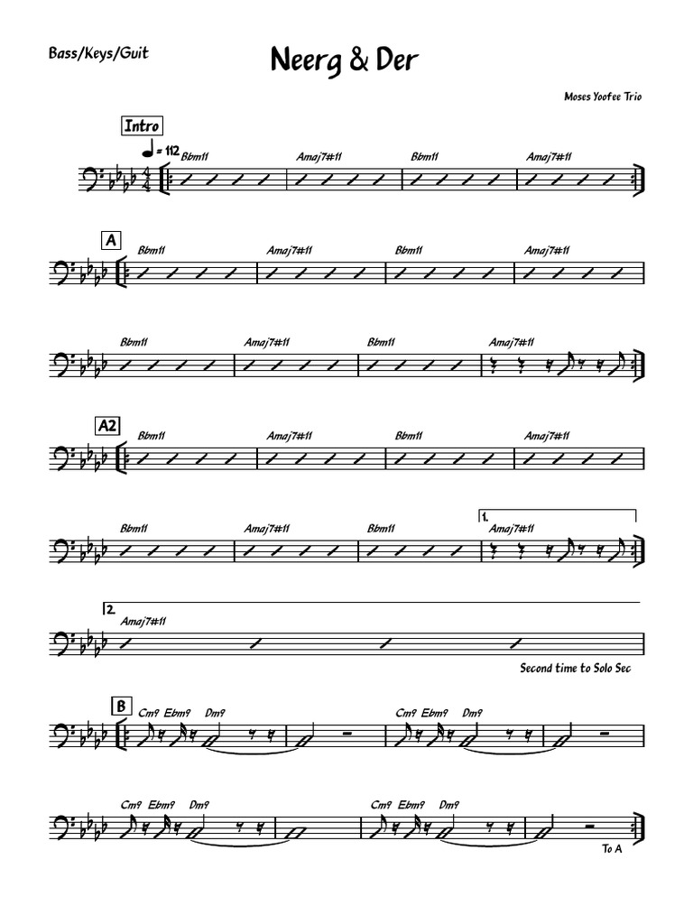 Neerg Der Chord Chart | PDF | Musical Compositions | Popular Music