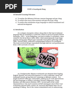 Filipino LGBT Slang: Swardspeak | PDF | Linguistics | Human Communication