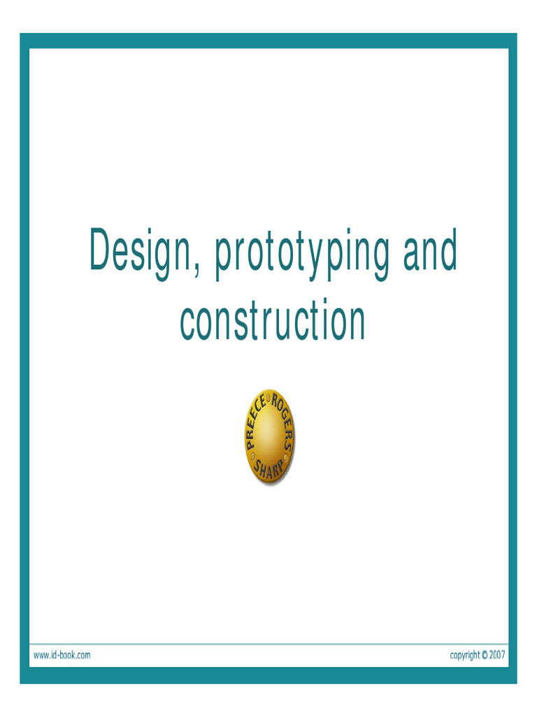 Chapter - 11 Design, Prototyping and Construction | PDF | Software Prototyping | Prototype