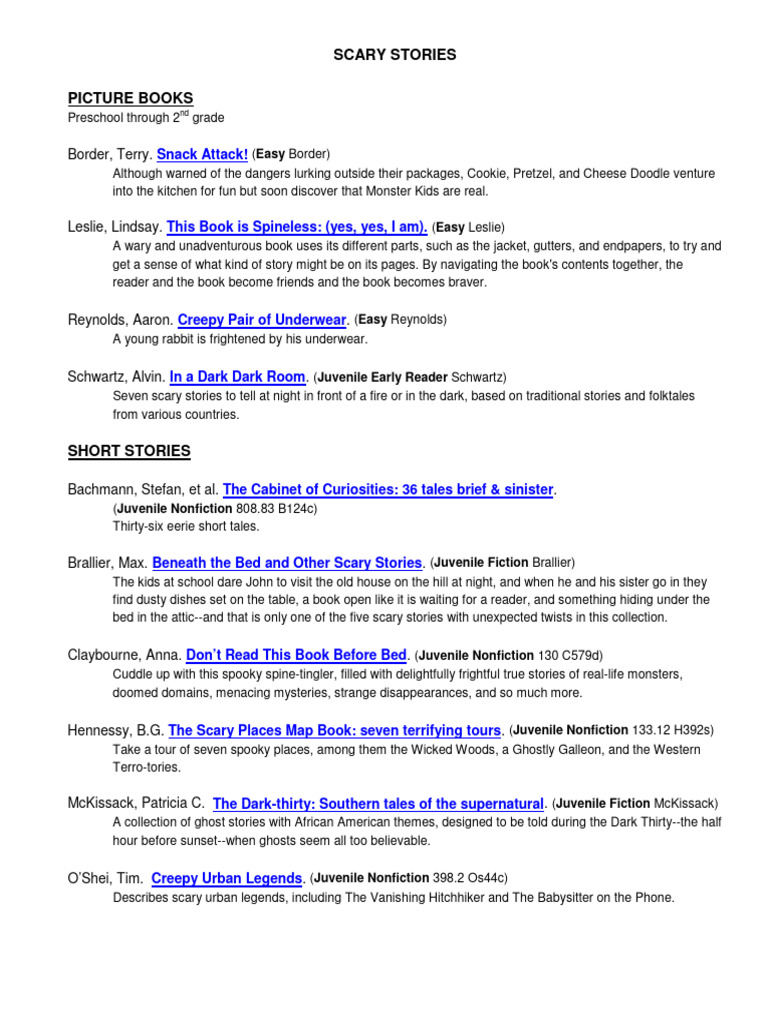 Scary Stories09 19 | PDF | Mystery, Thriller & Crime Fiction