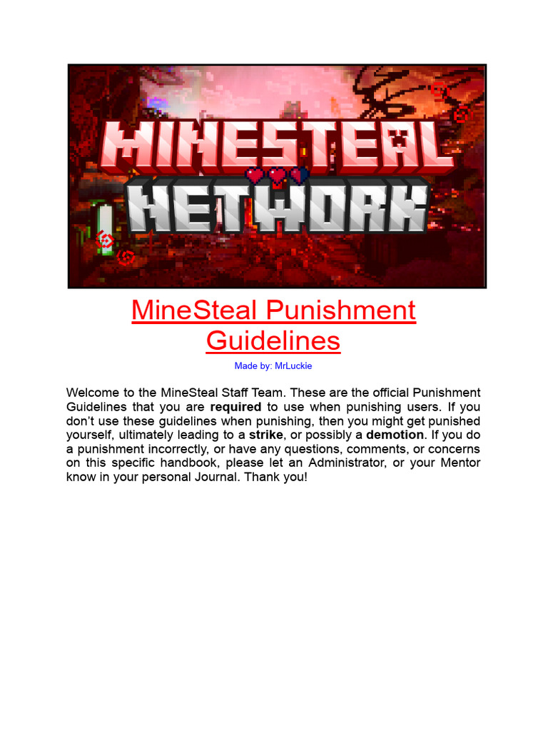 MineSteal Punishment Guidelines | PDF | Cyberspace | Internet