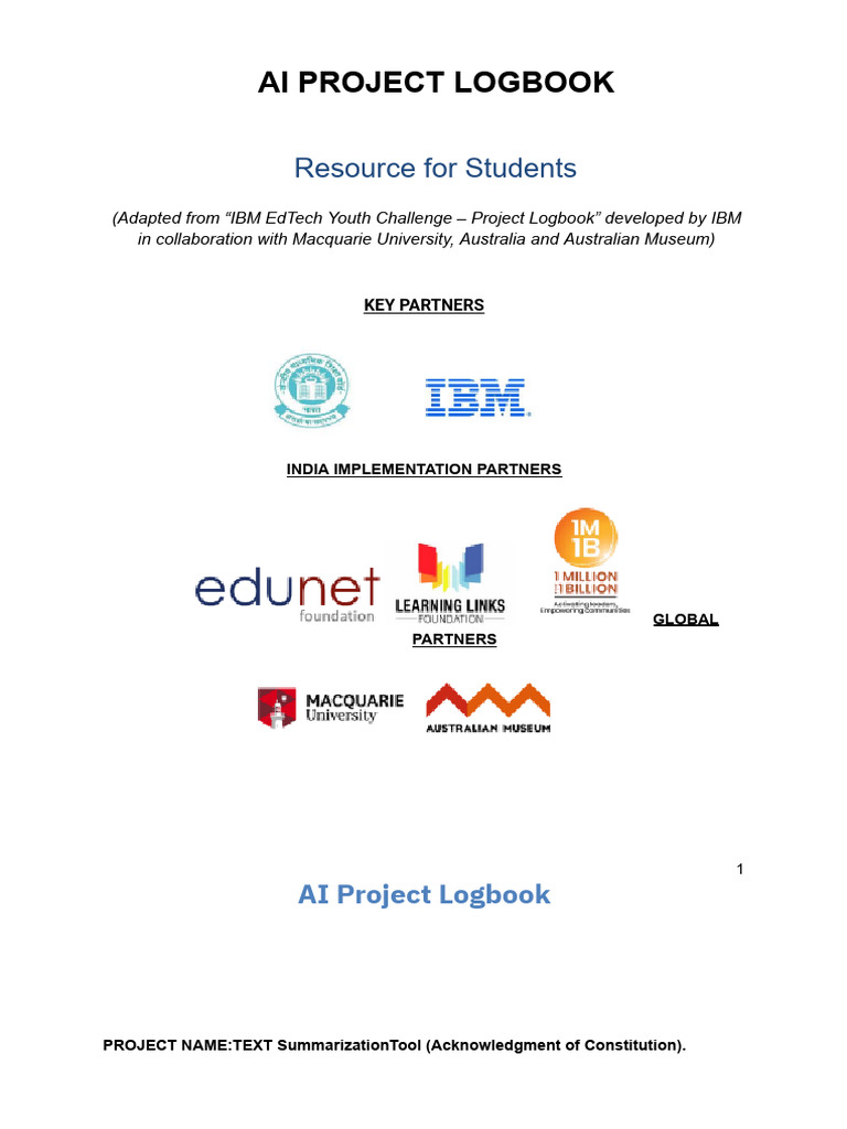 AI PROJECT LOGBOOK. | PDF | Artificial Intelligence | Intelligence (AI) & Semantics