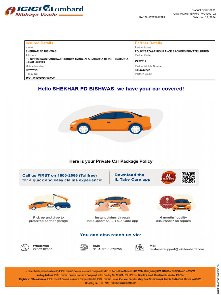 Policy | PDF | Insurance | Pro Rata