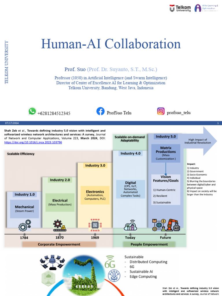 2024 07 12 Human Ai Collaboration Prof Suo Pdf Artificial