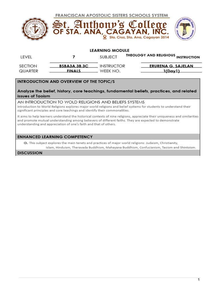 IR7-MODULE-2024-1 | PDF | Yin And Yang | Laozi