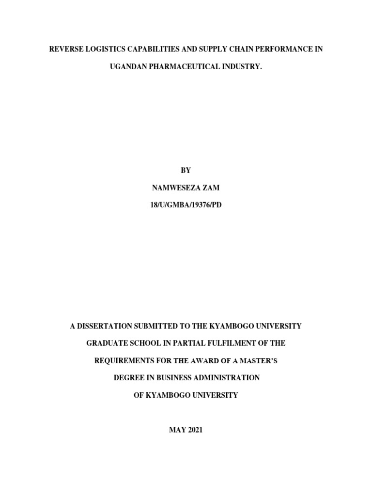 Namweseza Zam Gmba 2021 | PDF | Logistics | Supply Chain Management