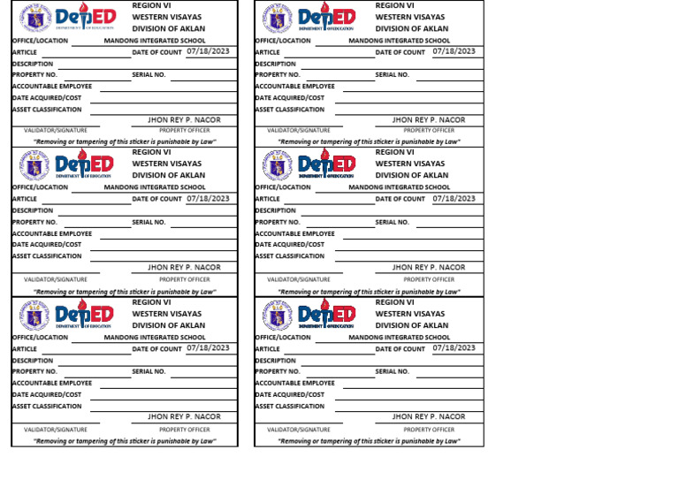 PROPERTY-sticker | PDF