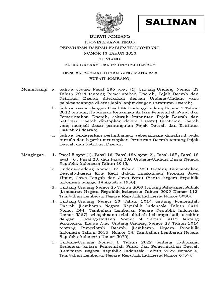 Perda 13 TH 2023 PDRD | PDF