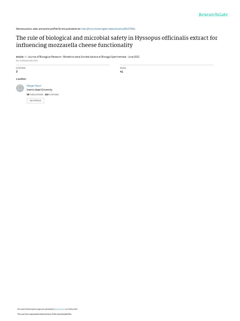 Delovanje Na Mocarela Sir | PDF | Microbiology