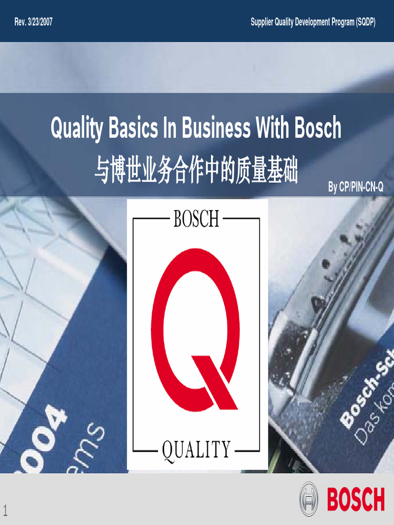 Quality Basics in Business With Bosch Ver3 - 1 | PDF | Business | Computers