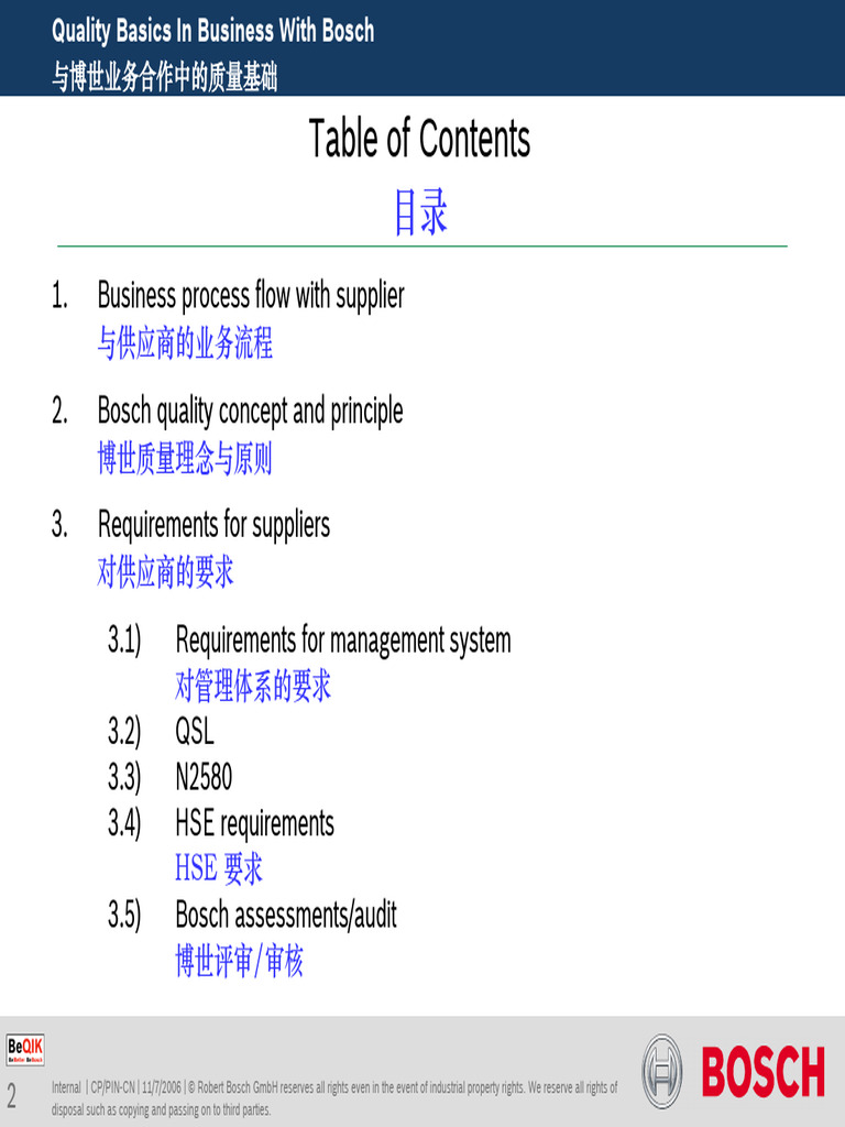 Quality Basics in Business With Bosch Ver3 - 2 | PDF