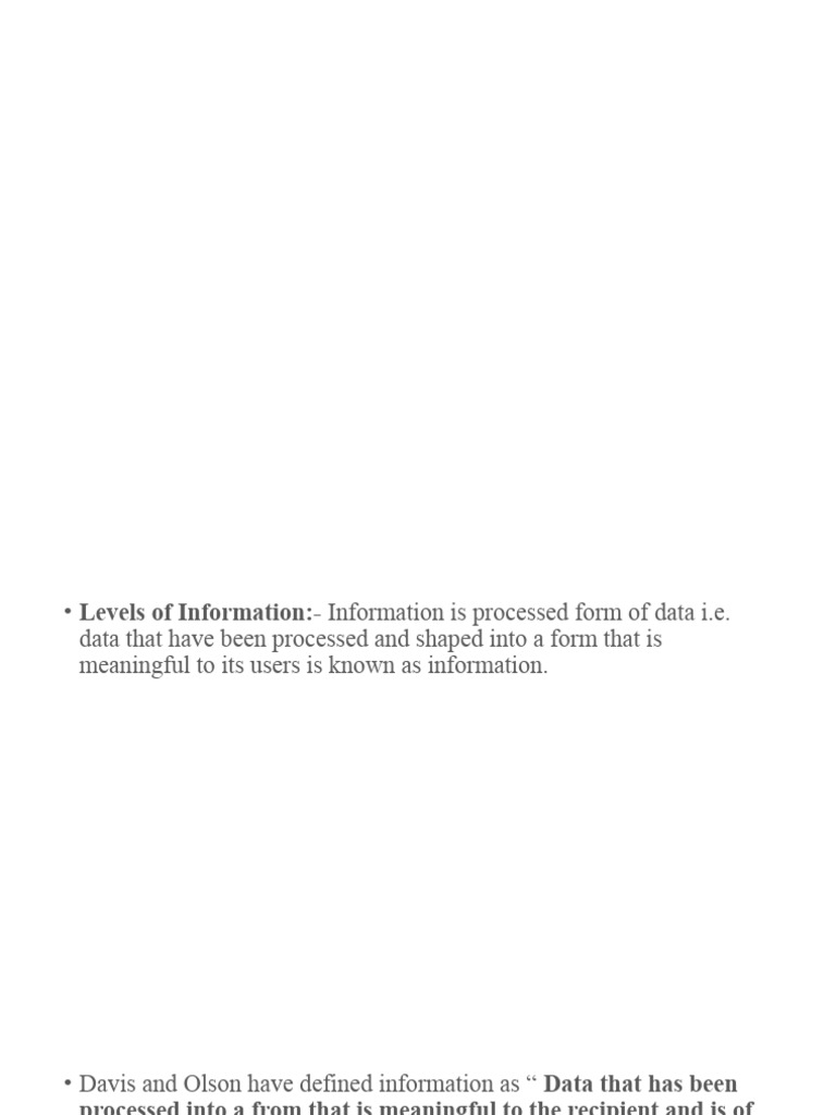 Three Levels of Information Systems | PDF | Information | Planning