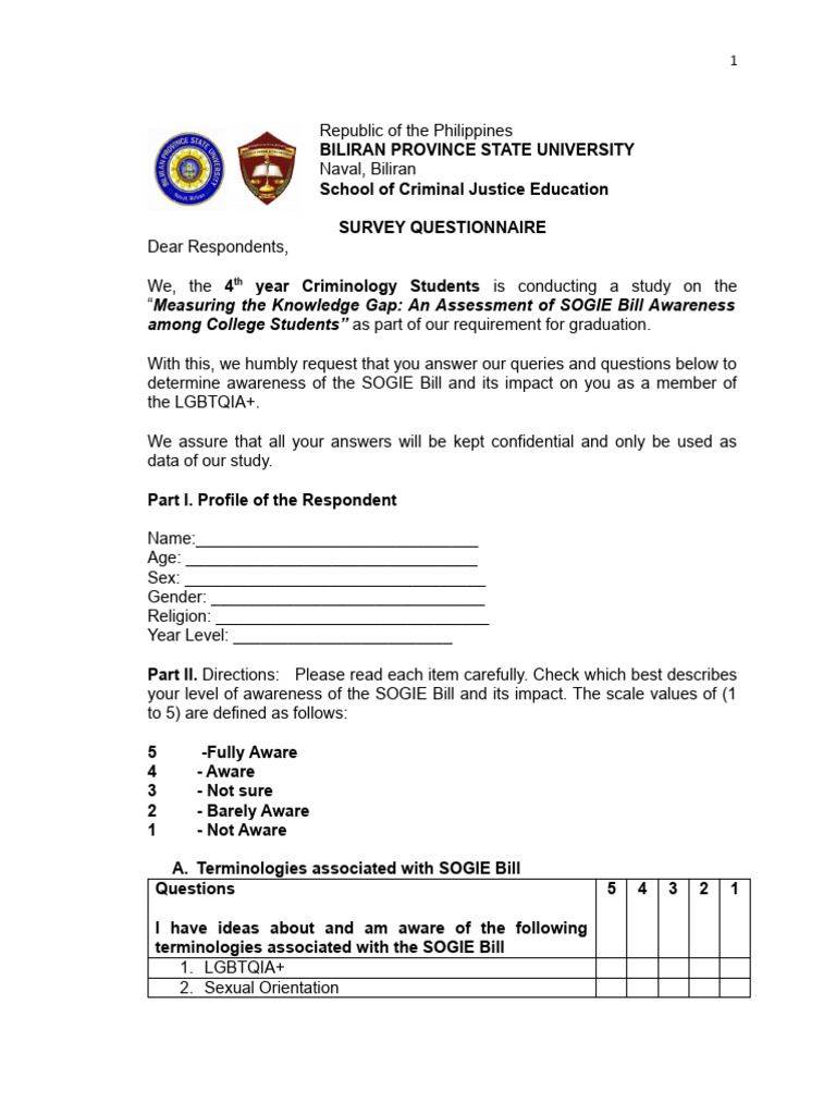 questionnaire | PDF | LGBTQIA+ Studies | Lgbt