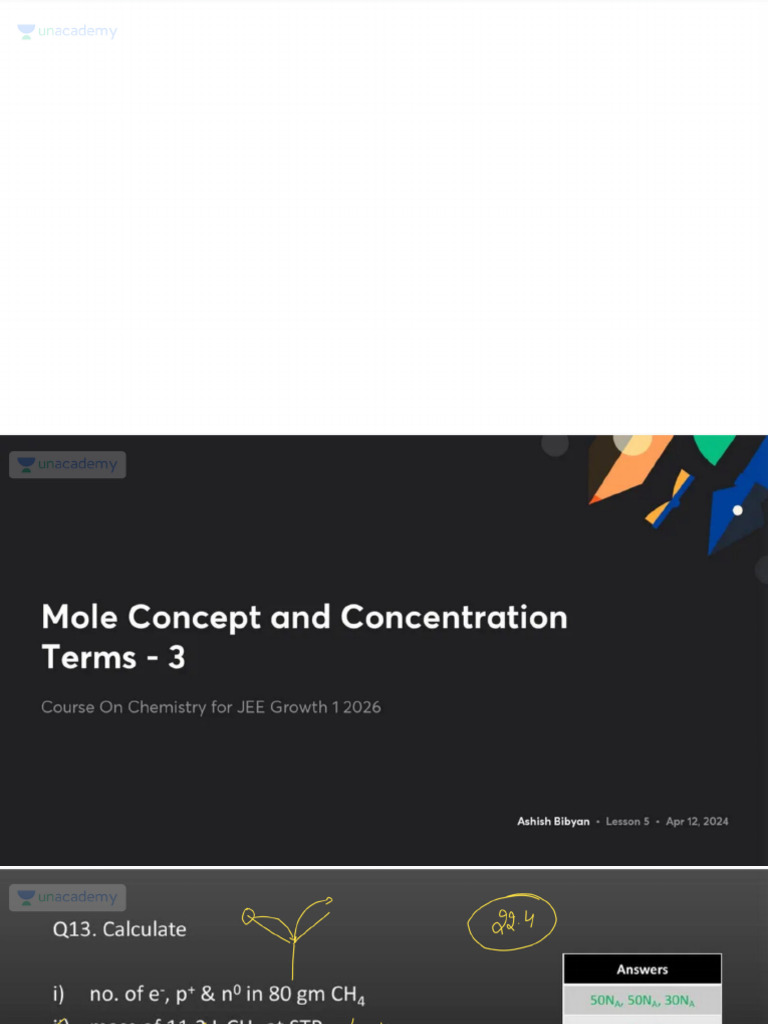 Mole Concept and Concentration Terms 3 With Anno | PDF
