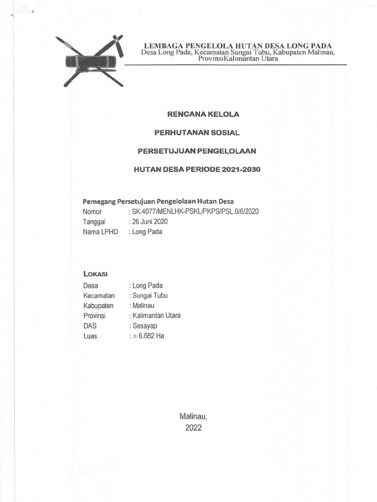 RKPS LPHD Long Pada 2021-2030 Revisi | PDF