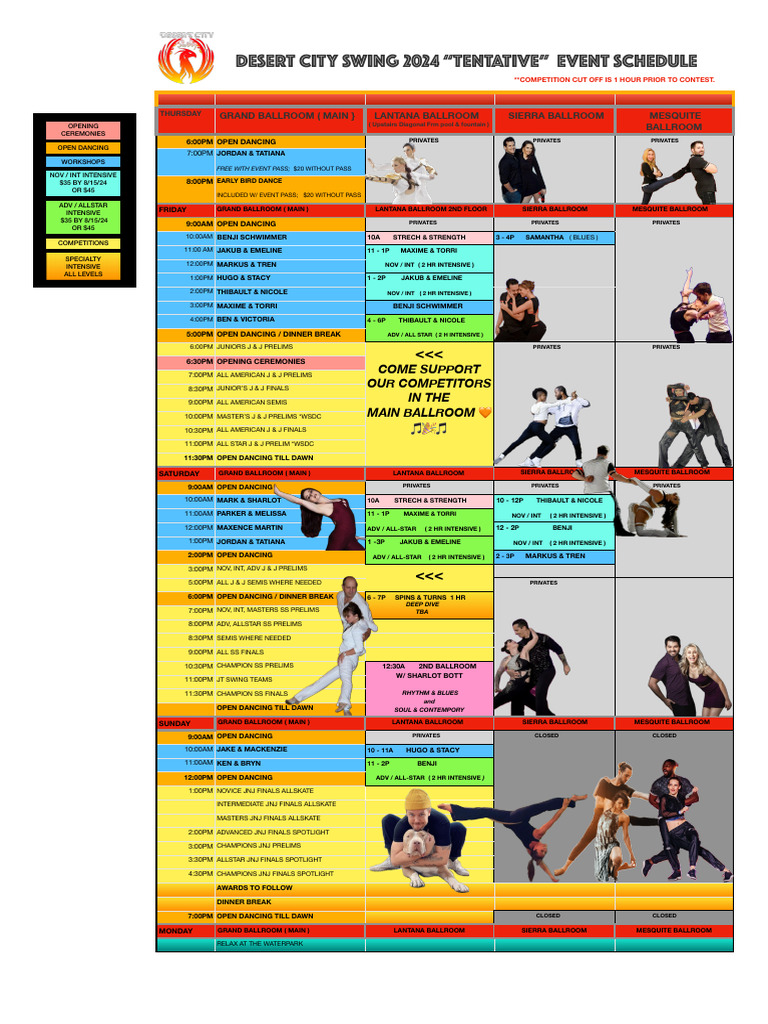 DCS 2024 TENTATIVE Schedule | PDF