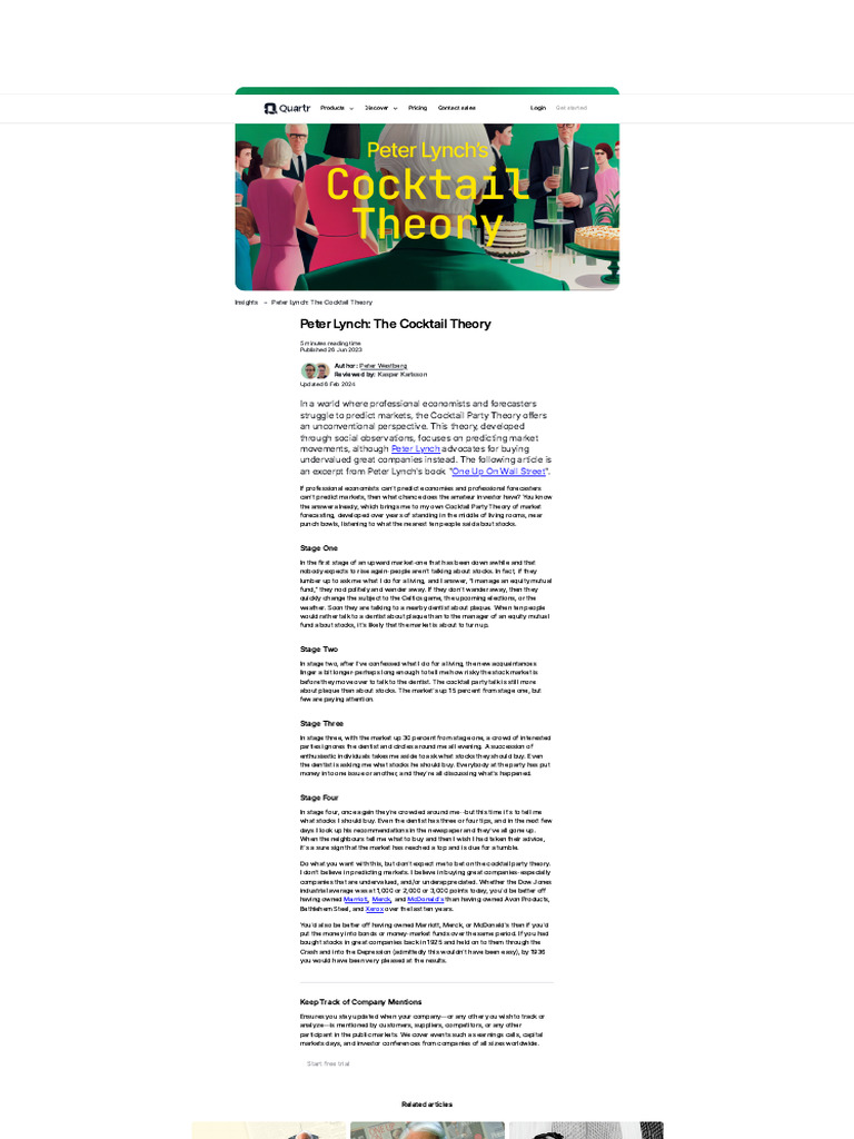 The Cocktail Party Theory - Quartr Insights | PDF | Private Sector ...