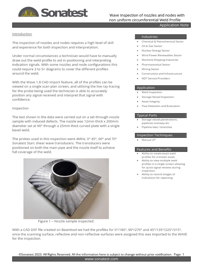 A014 Wave Inspection of Nozzles and Nodes With Non Uniform ...