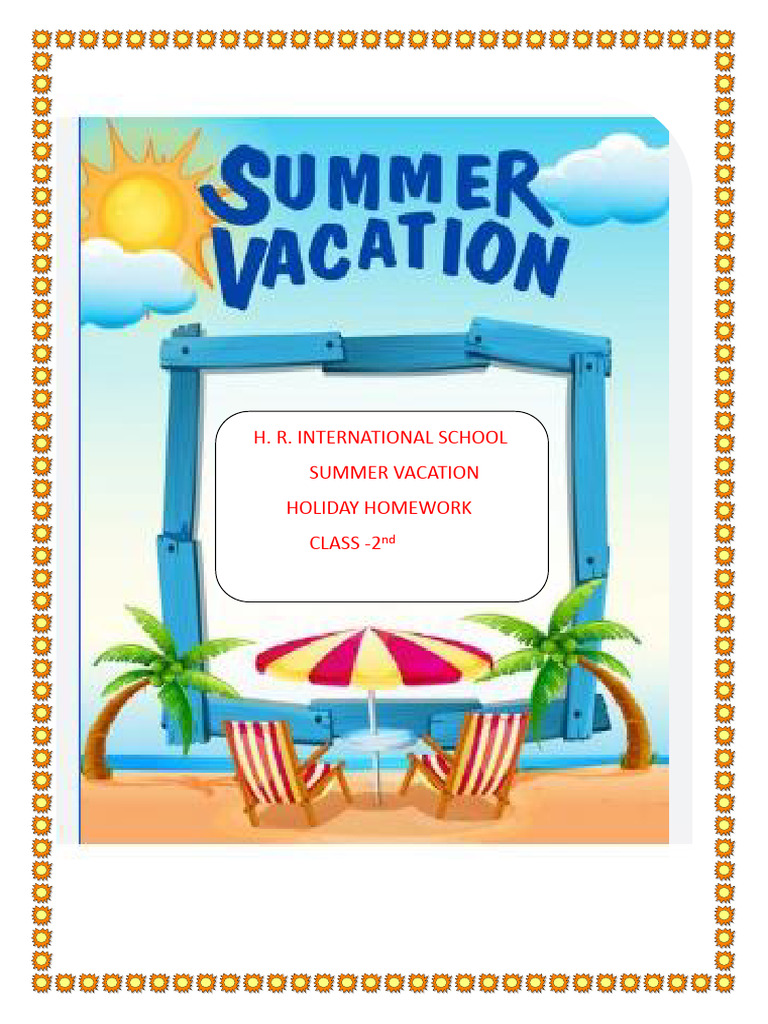 Class 2 Holiday Homework Guide | PDF | Art