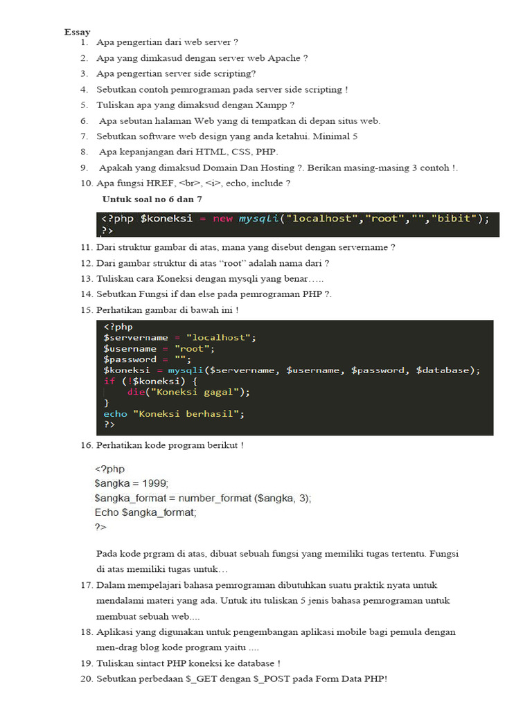 Soal Ujian Sekolah PWPB 2024 | PDF