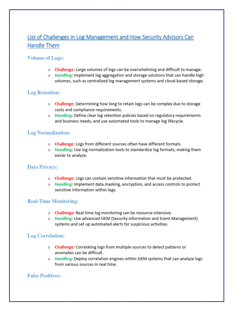 Log Management Challenges & Solutions Guide | PDF | Backup | Computer ...