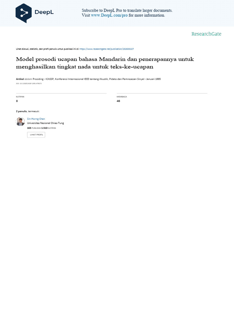 A Prosodic Model Of Mandarin Speech And Its Applic Id Pdf