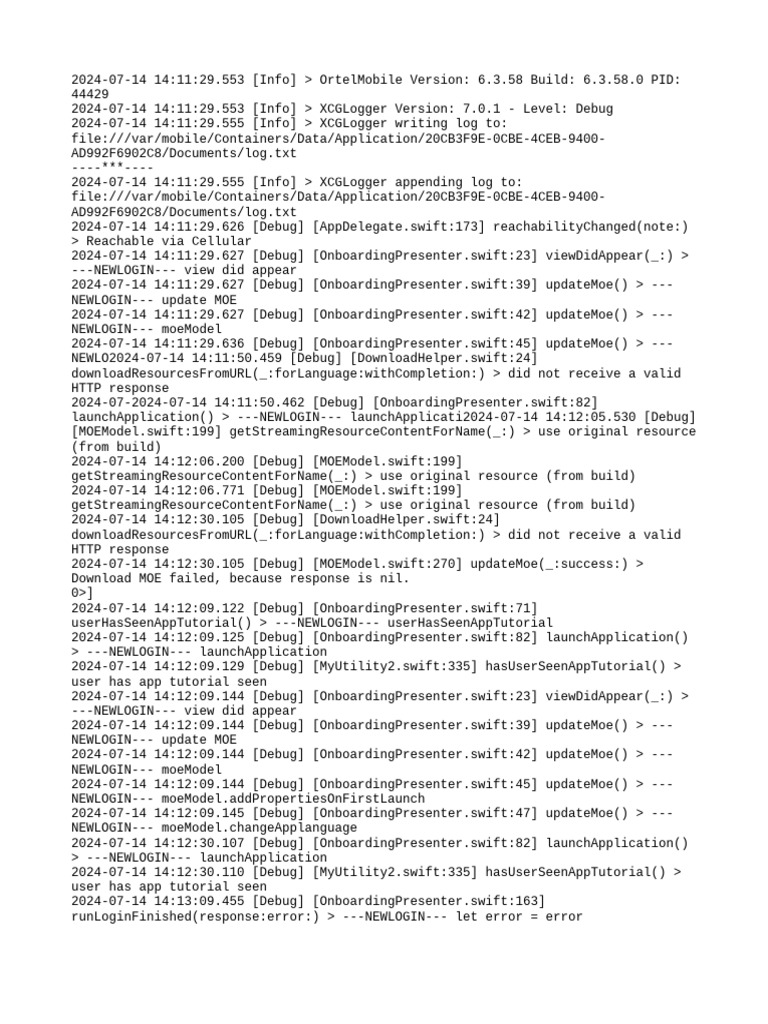 Log | PDF | Swift (Programming Language) | Cache (Computing) Log | PDF | Swift (Programming Language) | Cache (Computing)