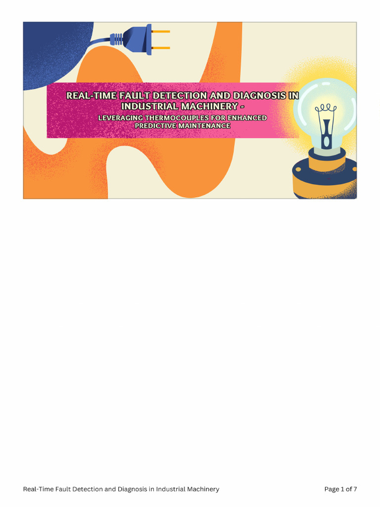 Real-Time Fault Detection and Diagnosis in Industrial Machinery | PDF