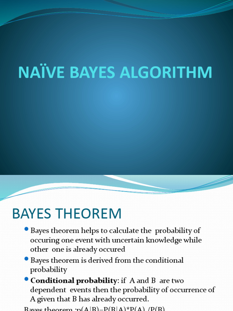 On Naive Bayes Algorithm | PDF | Regression Analysis | Applied Mathematics