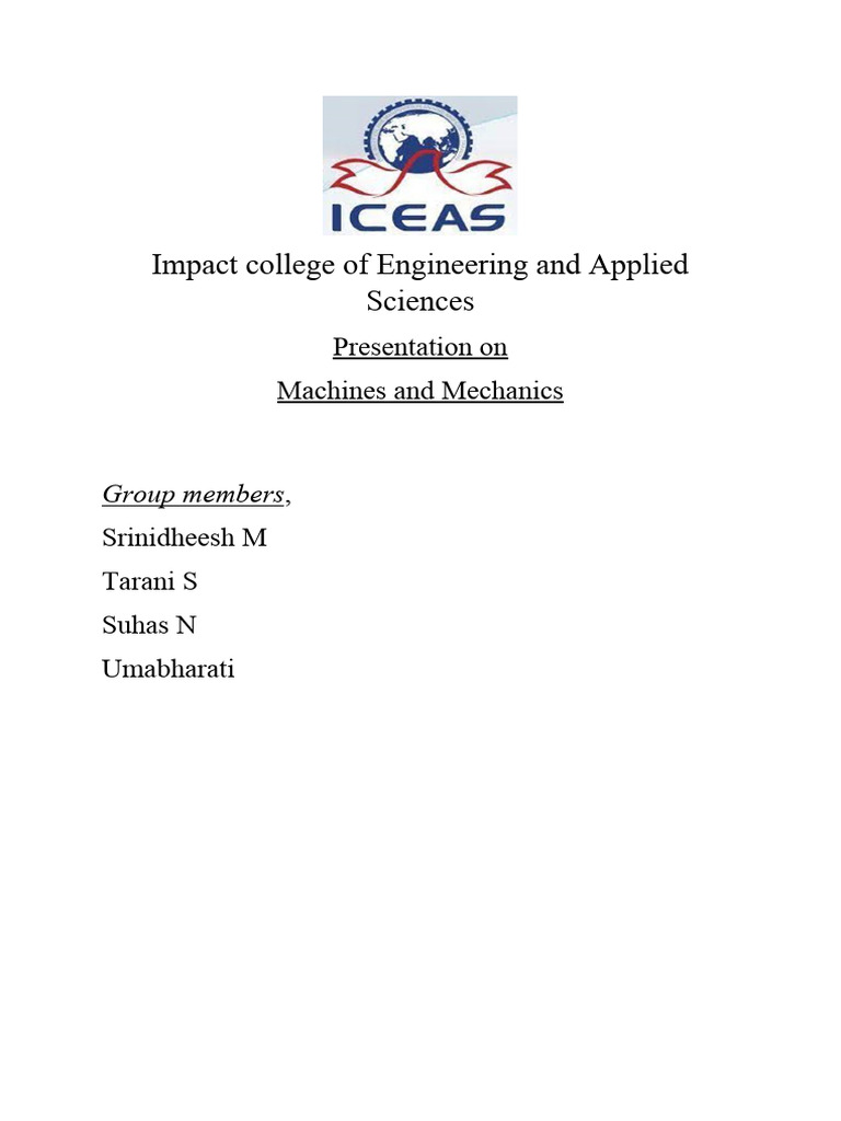 Machine and Mech | PDF | Technology & Engineering