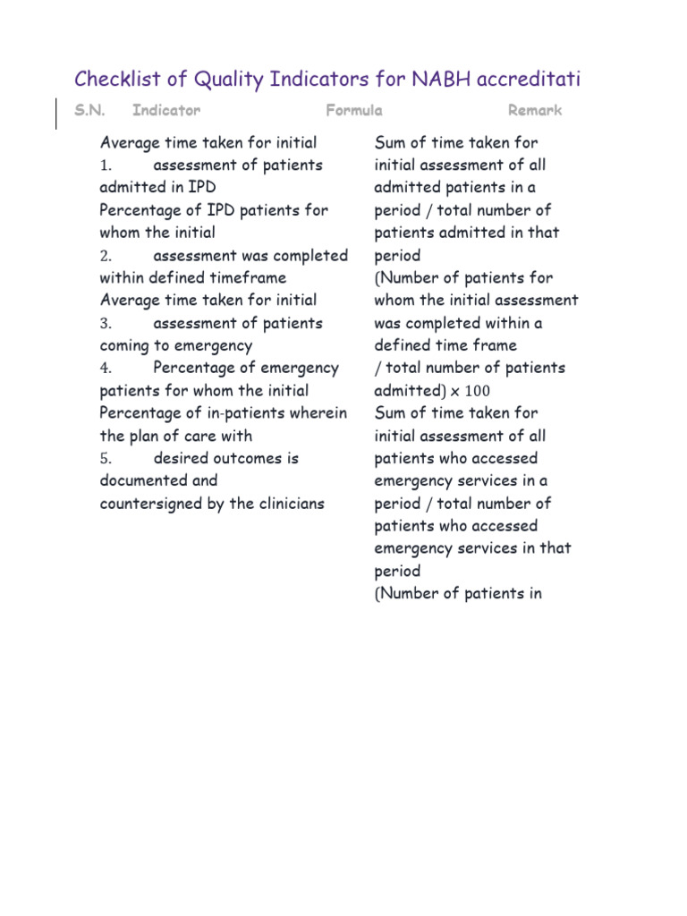 NABH Checklist - Rely Healthcare Technologies | PDF | Medical Imaging | Intensive Care Unit