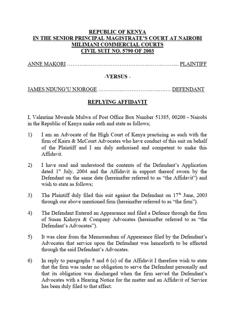 Affidavit | PDF | Lawsuit | Affidavit