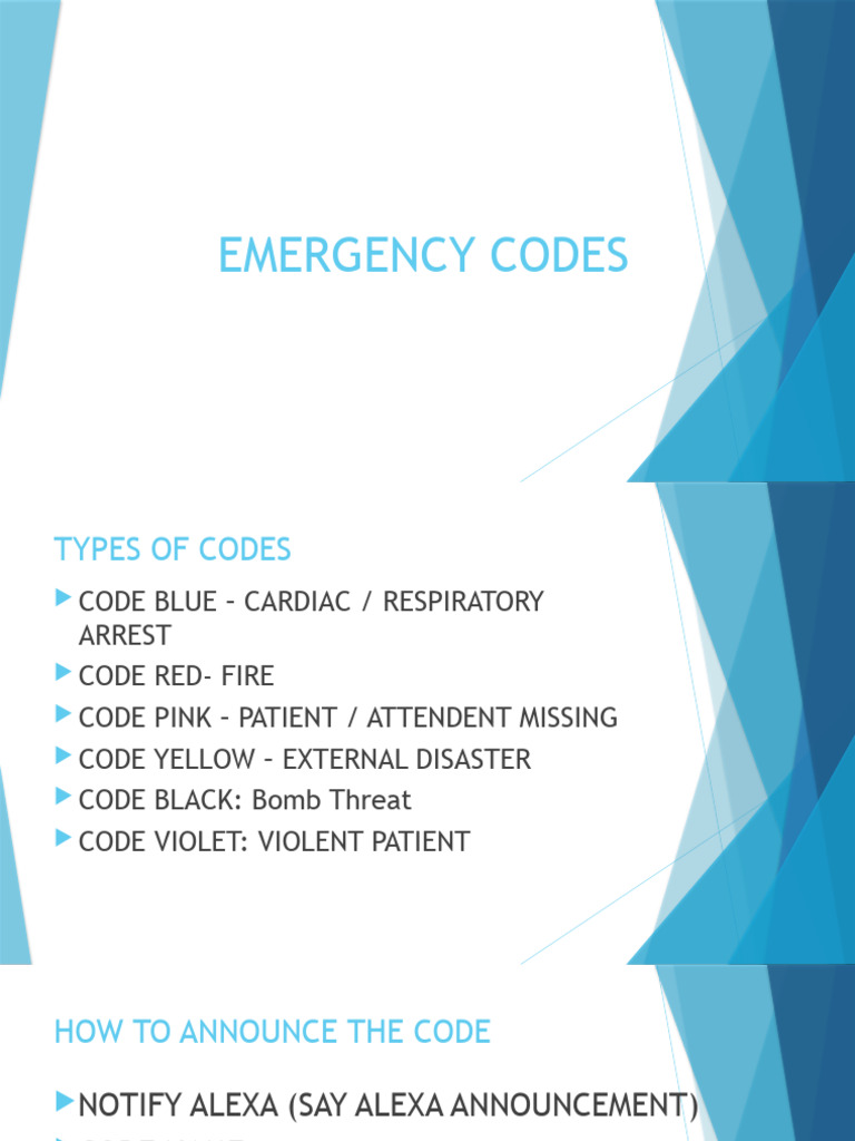 Emergency Codes | PDF