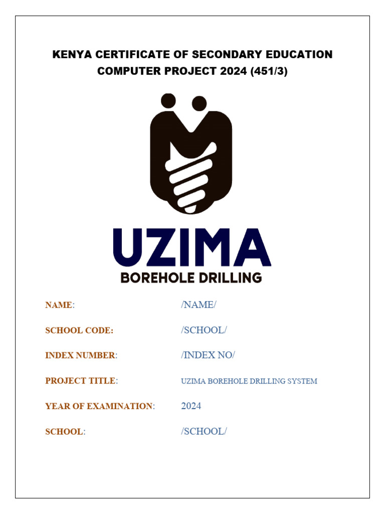 uzima borehole drilling system | Download Free PDF | Feasibility Study ...