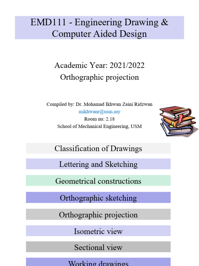 EMD111 - Eng Drawing Comp Aided Design (3. Orthographic Projection ...