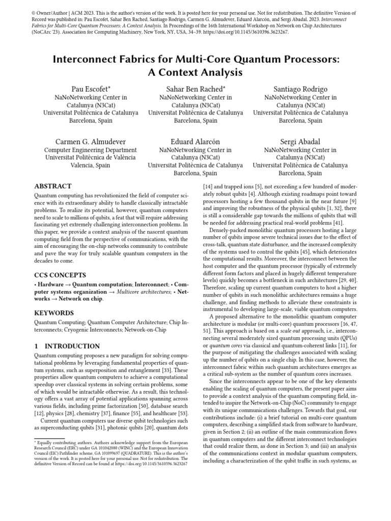 Escofet Et Al - PDF Jsessionid | PDF | Quantum Computing | Computing