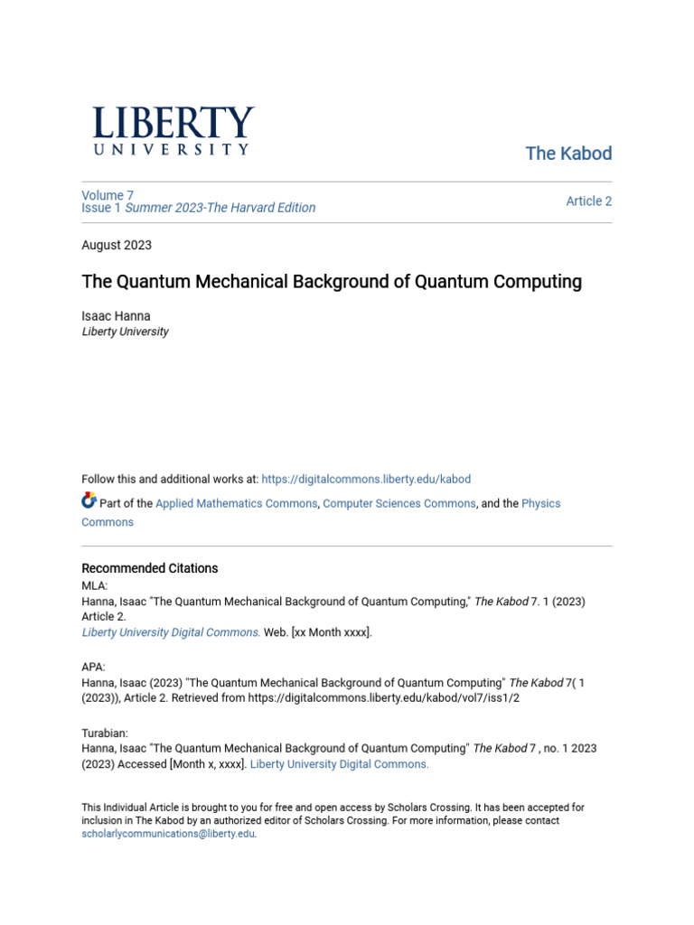 Quantum Computing | PDF | Quantum Computing | Time Complexity