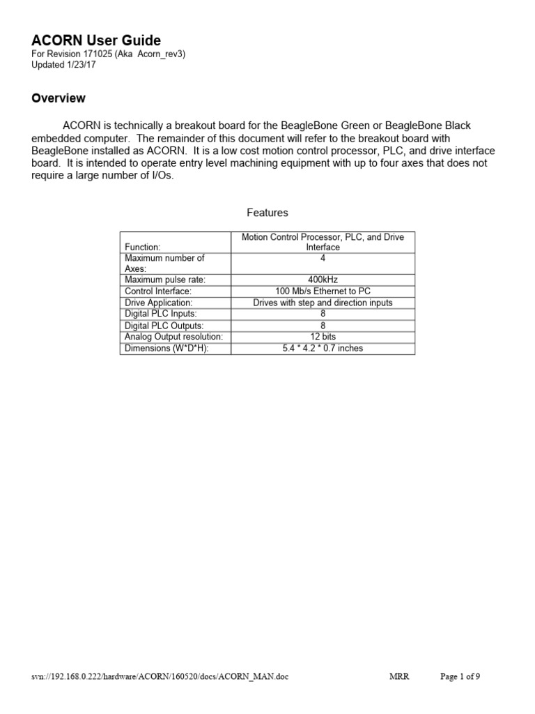 Centroid Acorn Spec Manual | PDF | Programmable Logic Controller ...
