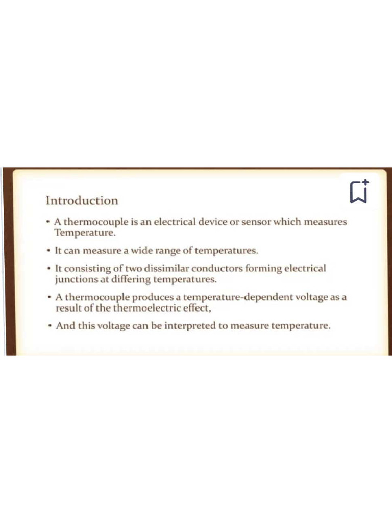Unit 2.2) Thermocouple and it's characteristics | PDF