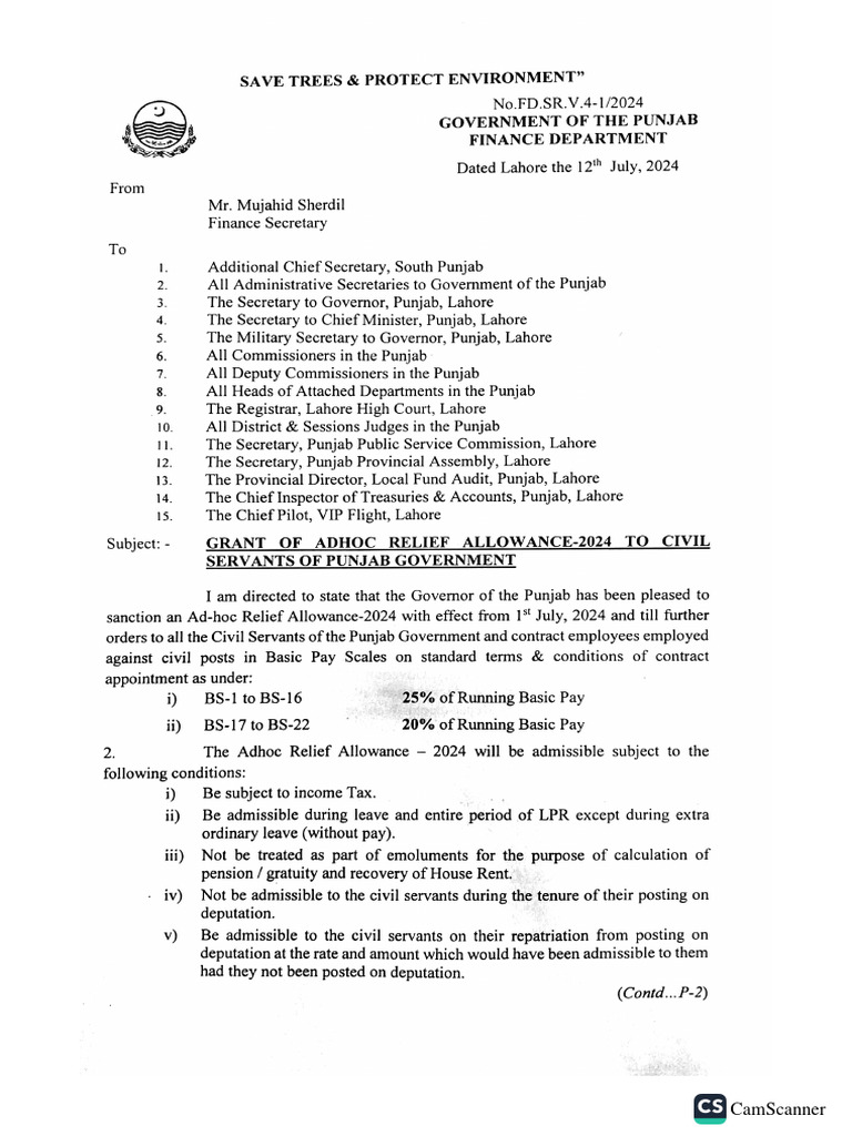 Adhoc Relief Allowance - 2024 | PDF Adhoc Relief Allowance - 2024 | PDF
