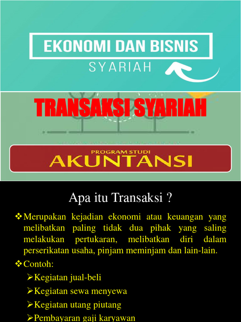 Materi Transaksi Syariah | PDF