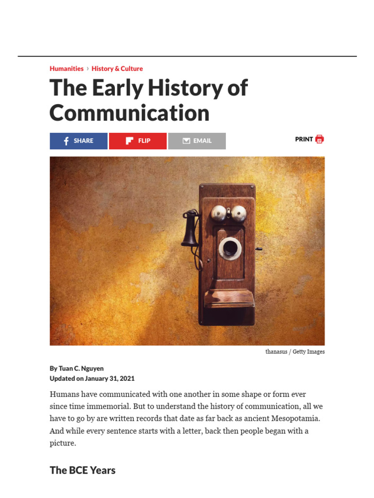 A Brief History of Communication | PDF | Telegraphy | Egyptian Hieroglyphs