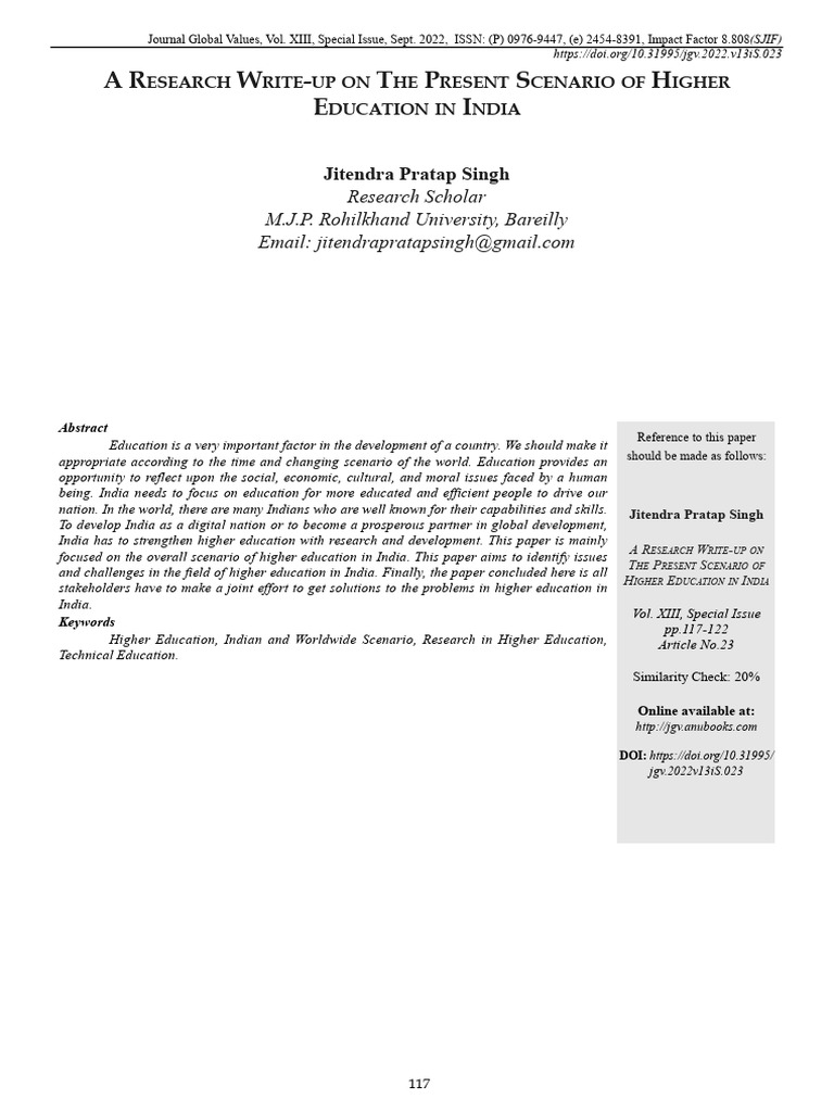 A Research Write Up On The Present Scena | PDF | Educational Technology