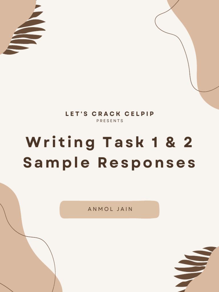 CELPIP Writing Task Samples & Answers | PDF | Odor | Parks