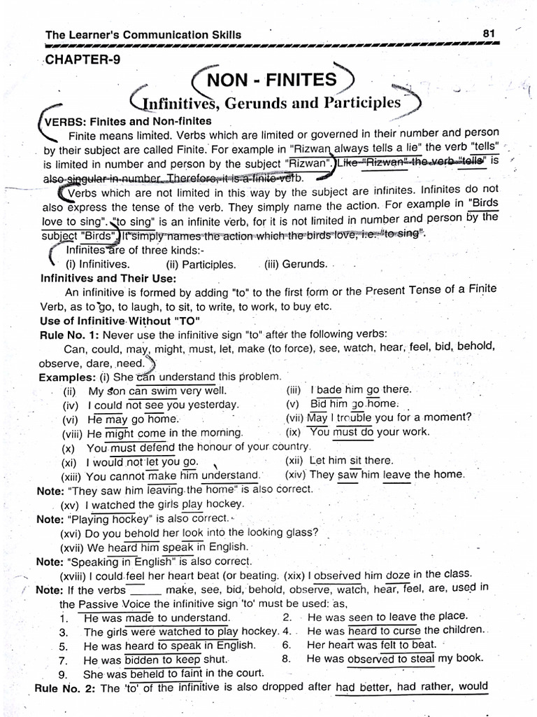 Infinitive Gerund Participle | PDF