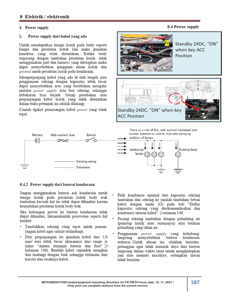 Body Builder Manual Mitsubishi Fuso Fighter X Indonesia - Rev 0 | PDF