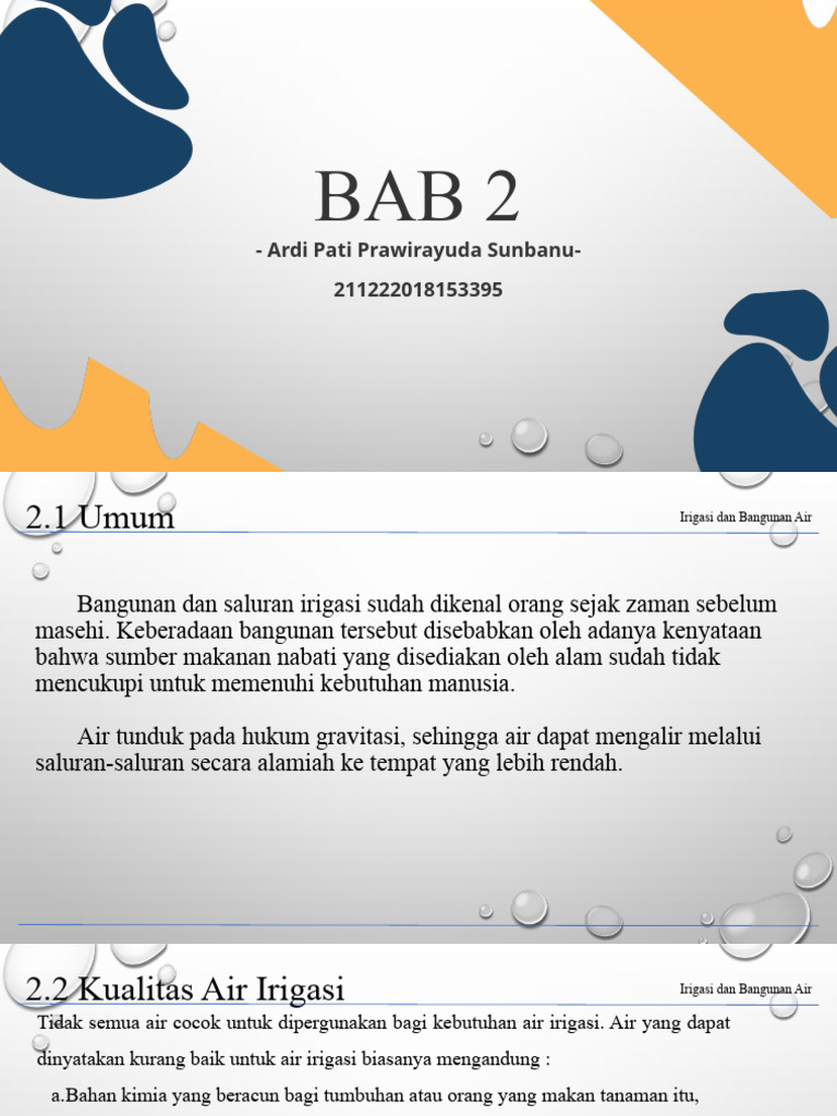Tugas 2 Irigasi Dan Bangunan Air - Ardi Pati Prawirayuda Sunbanu | PDF | Griya & Taman | Sains ...