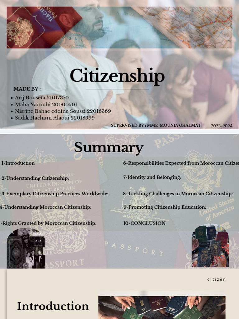 Citizenship - English Presentation ACG G2 | PDF | Citizenship ...