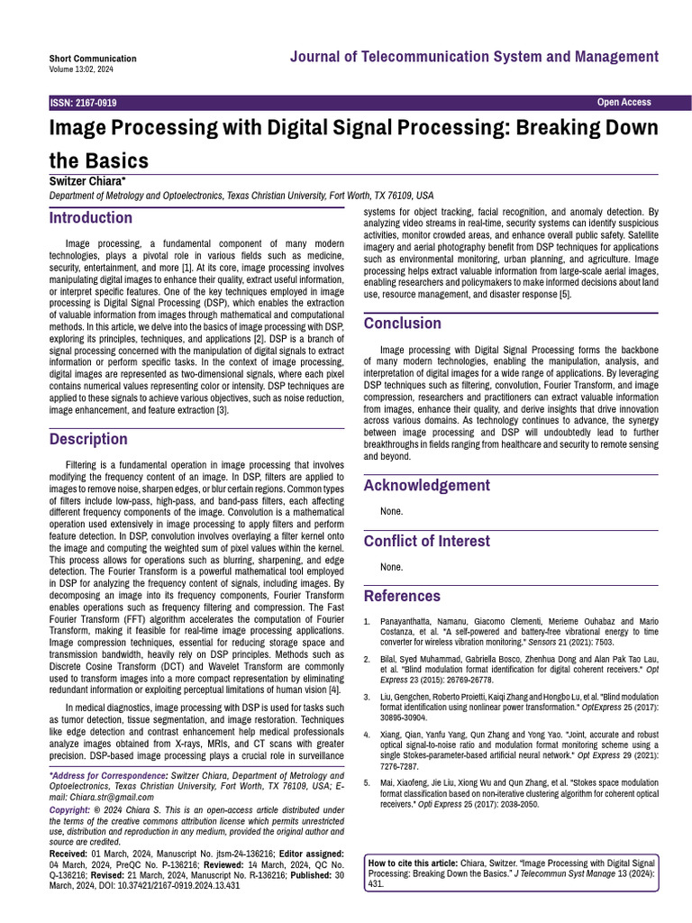 Image Processing With Digital Signal Processing Breaking Down The ...