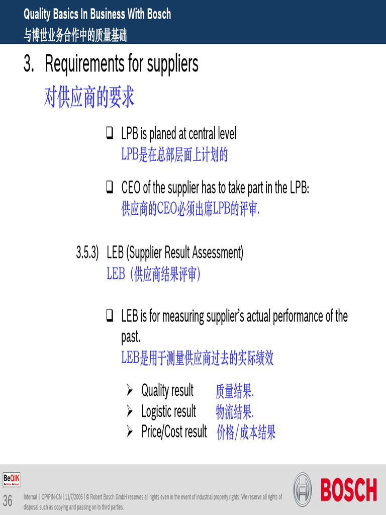 Quality Basics in Business With Bosch Ver3 - 36 | PDF | Technology ...